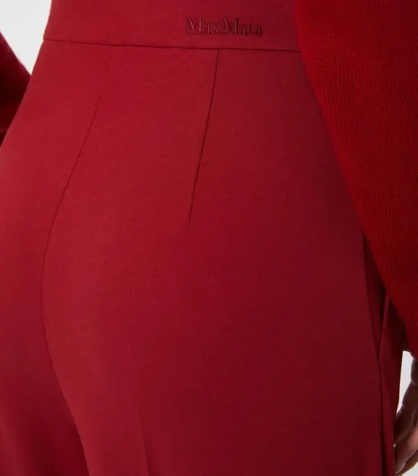 Max Mara Jersey Wide-leg Trousers - Red