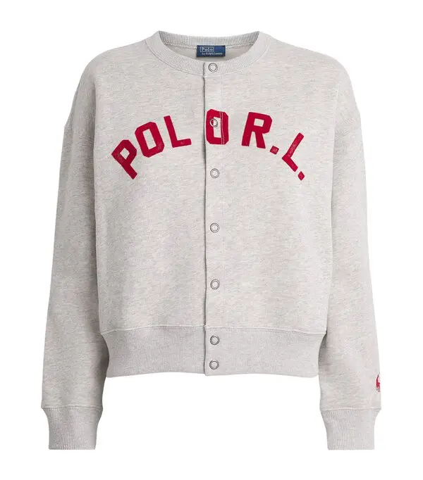 Polo Ralph Lauren Fleece Logo Cardigan - Grey