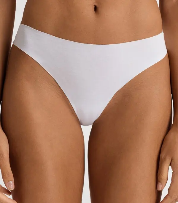 Hanro Invisible Cotton Thong - White