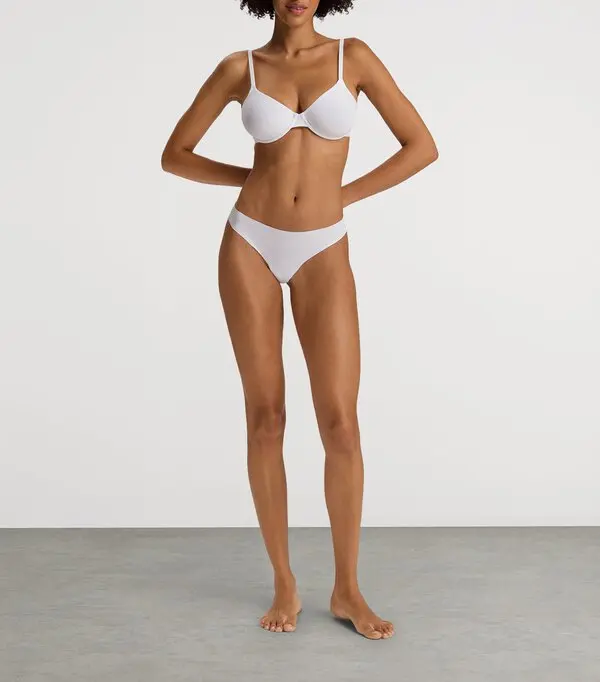 Hanro Invisible Cotton Thong - White