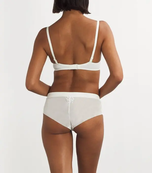 Simone Perele Embroidered Wish Plunge Bra - Beige