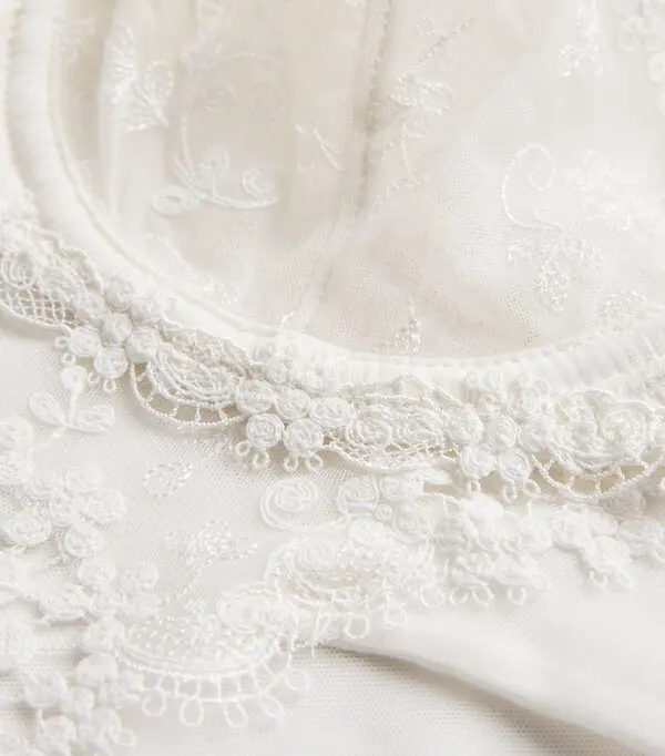 Simone Perele Embroidered Wish Plunge Bra - Beige