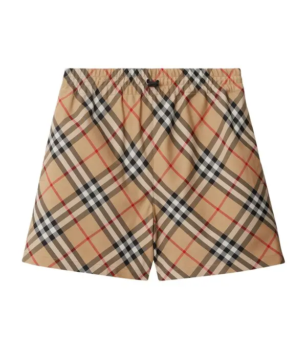 Burberry Twill Check Shorts - Yellow