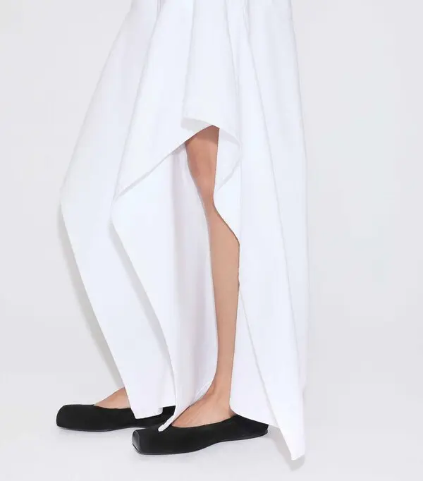 Alaïa Ruffled Split Jeans - White