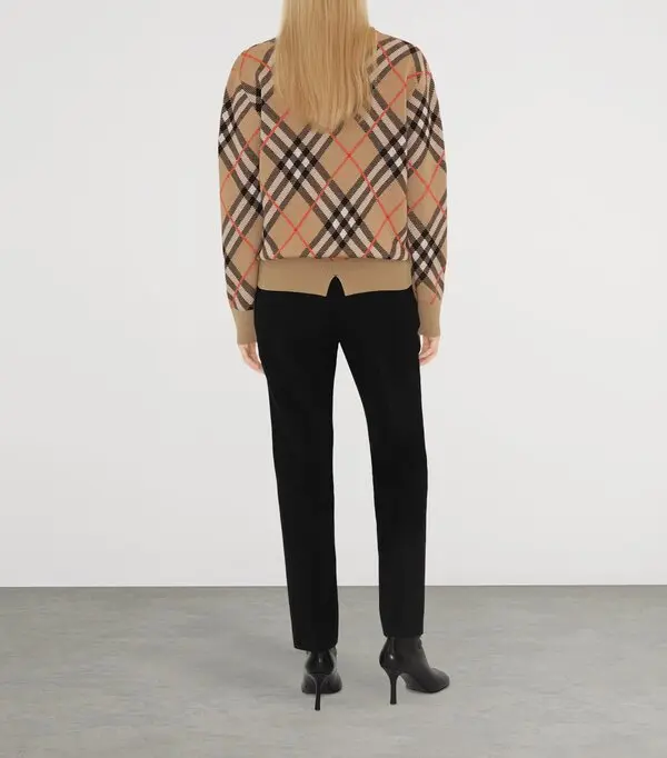 Burberry Wool-mohair Check Cardigan