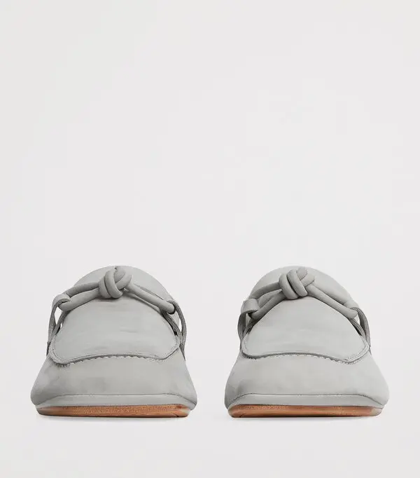Bottega Veneta Nubuck Leather Loafers - Grey