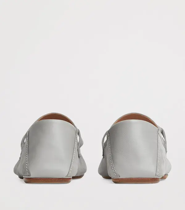Bottega Veneta Nubuck Leather Loafers - Grey