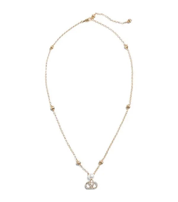 Valentino Garavani Vlogo Signature Necklace - Gold