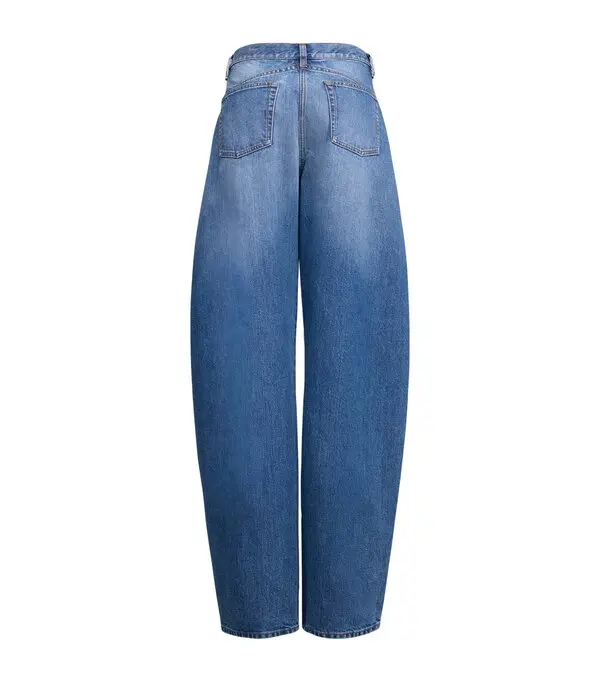 Alaïa Round Wide-leg Jeans - Blue