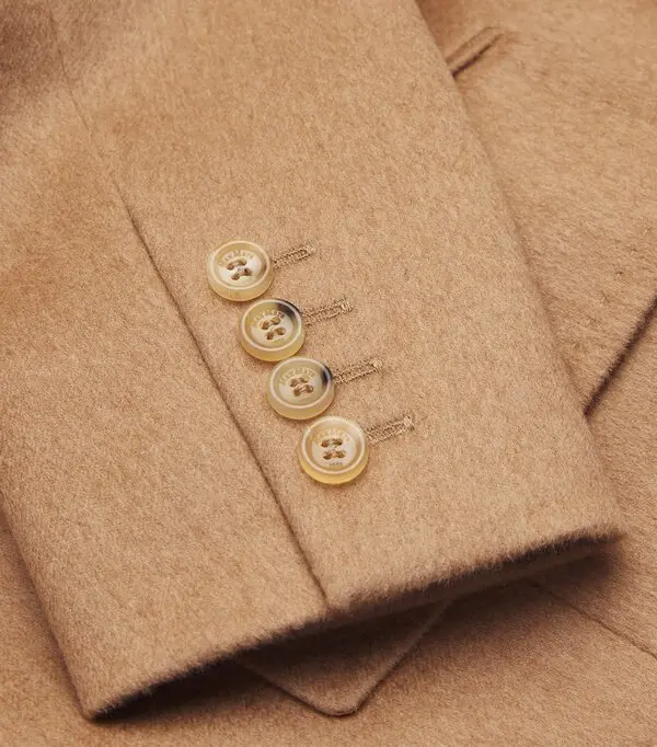 Max Mara Camel Hair Double-breasted Blazer - Beige