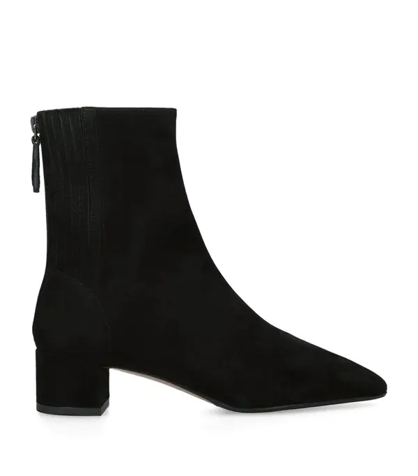 AQUAZZURA Suede Saint Honor Ankle Boots