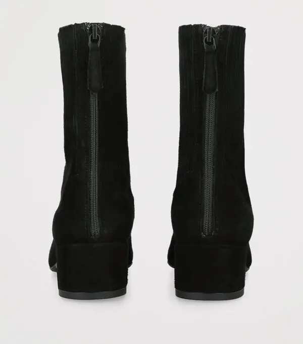 AQUAZZURA Suede Saint Honor Ankle Boots
