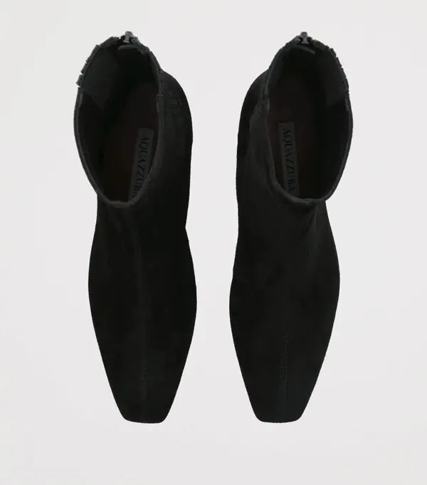 AQUAZZURA Suede Saint Honor Ankle Boots