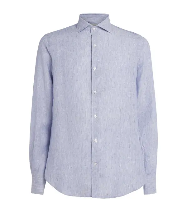 Paul & Shark Linen Stripe Shirt - Blue