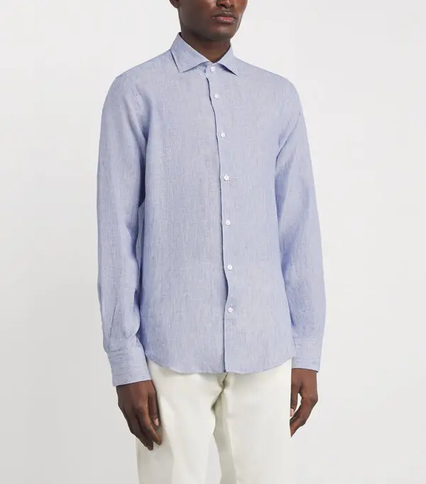 Paul & Shark Linen Stripe Shirt - Blue