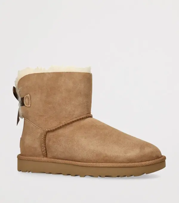 UGG Mini Bailey Bow Ii Ankle Boots - Beige