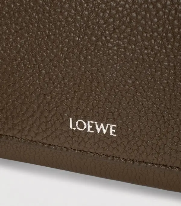 Loewe Small Leather Pebble Messenger Bag - Grey