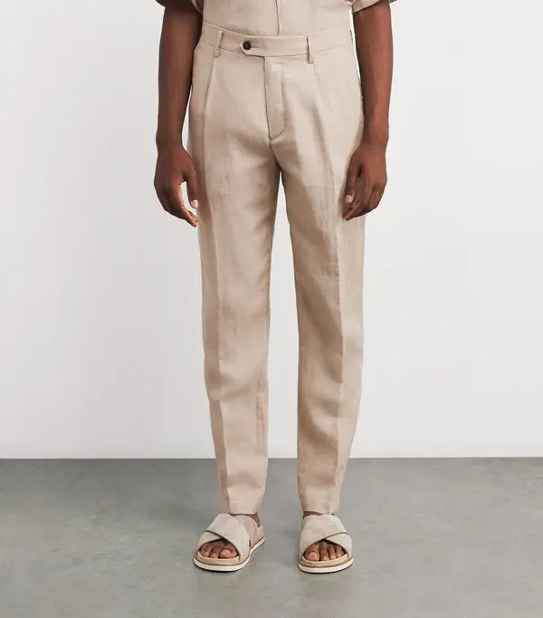 Eleventy Linen Tailored Trousers
