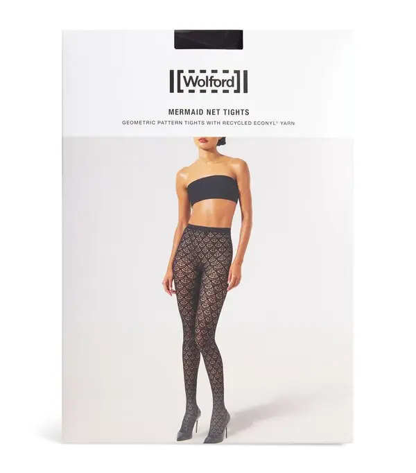 Wolford Mermaid Net Tights - Brown