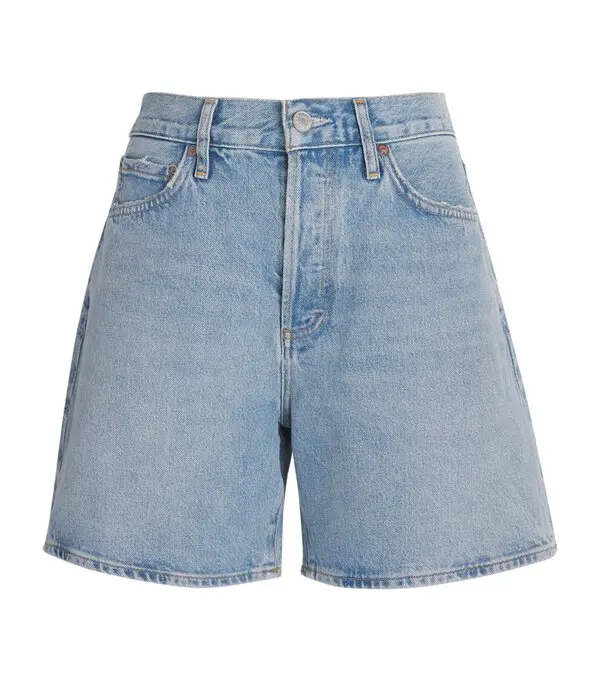AGOLDE Dame Wide-leg Denim Shorts - Blue