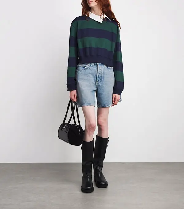 AGOLDE Dame Wide-leg Denim Shorts - Blue