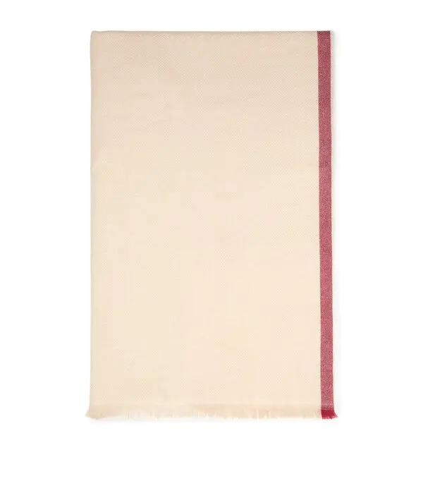 Brunello Cucinelli Cashmere Fringed Scarf - Beige