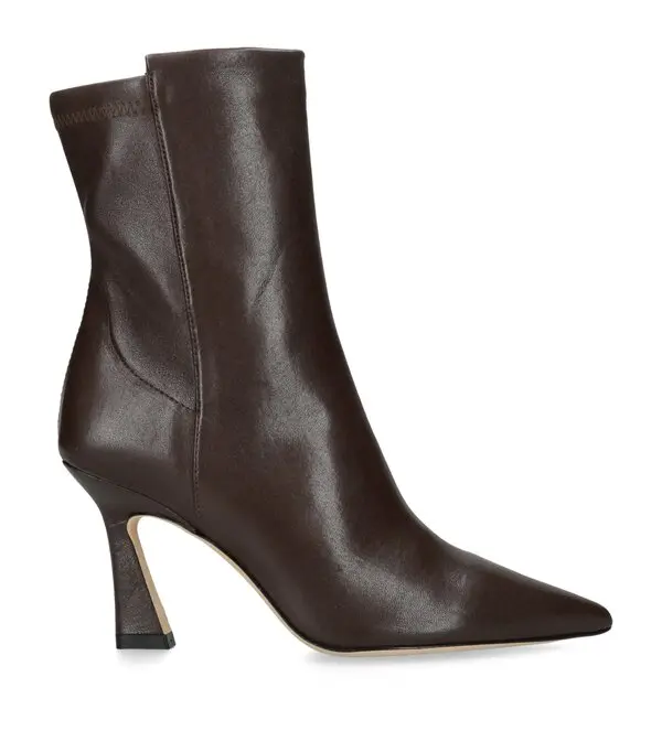 STUART WEITZMAN Leather Vinnie Ankle Boots 85