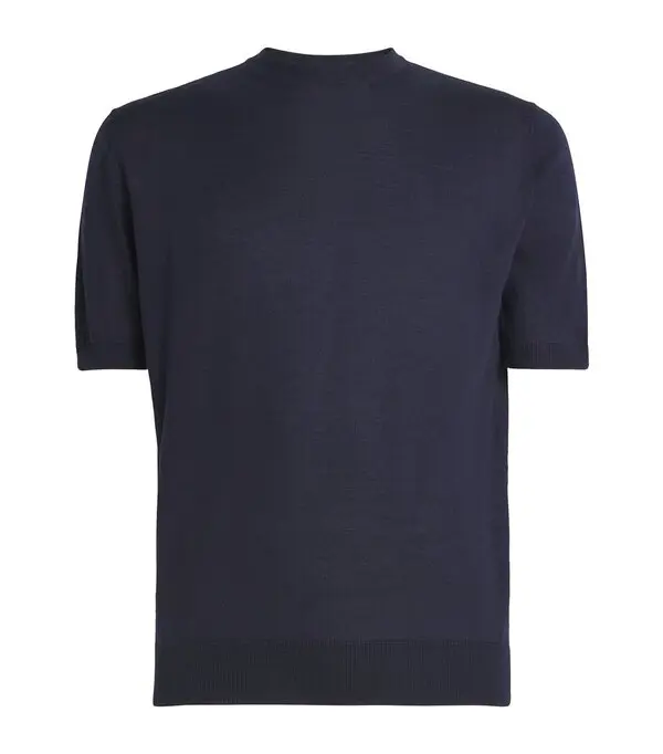 Colombo Cashmere-silk T-shirt - Navy