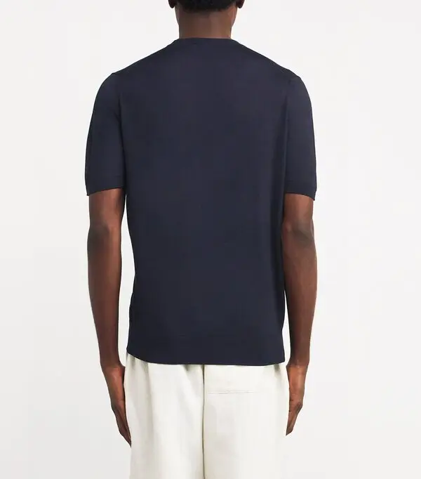 Colombo Cashmere-silk T-shirt - Navy
