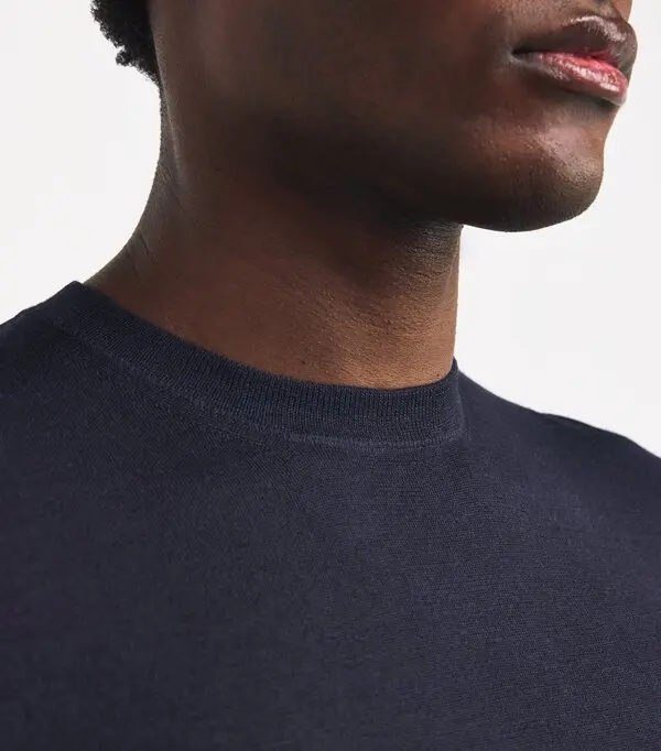 Colombo Cashmere-silk T-shirt - Navy