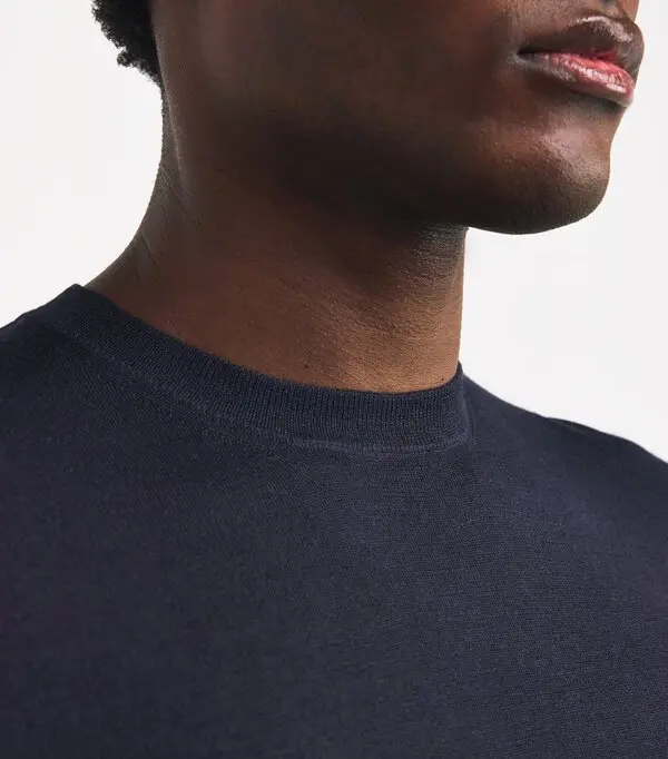 Colombo Cashmere-silk T-shirt - Navy