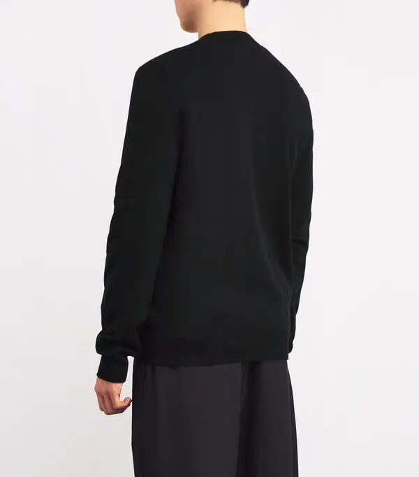 Play Comme Des Garcon Wool Heart Cardigan