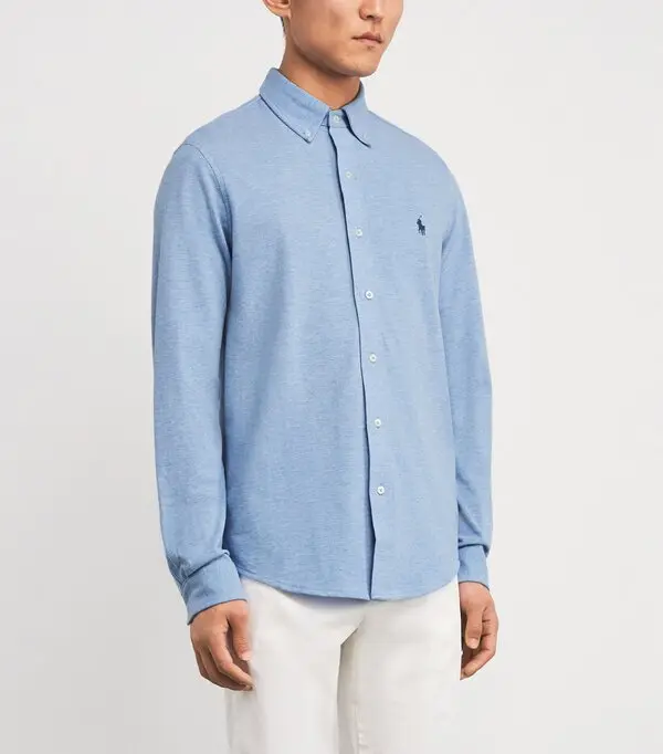 Polo Ralph Lauren Cotton Featherweight Mesh Shirt - Blue