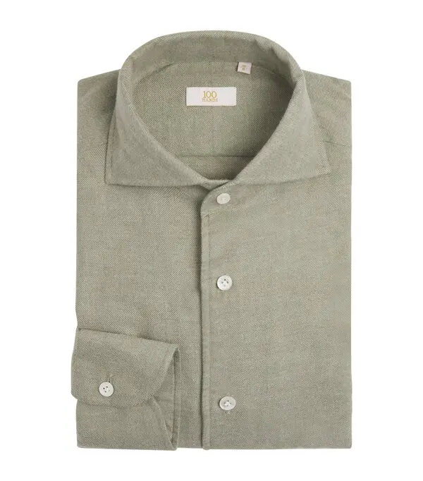100HANDS Cotton-cashmere Shirt - Green