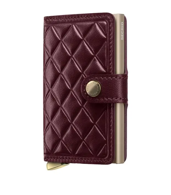 SECRID Leather Diamond-embossed Miniwallet - Purple