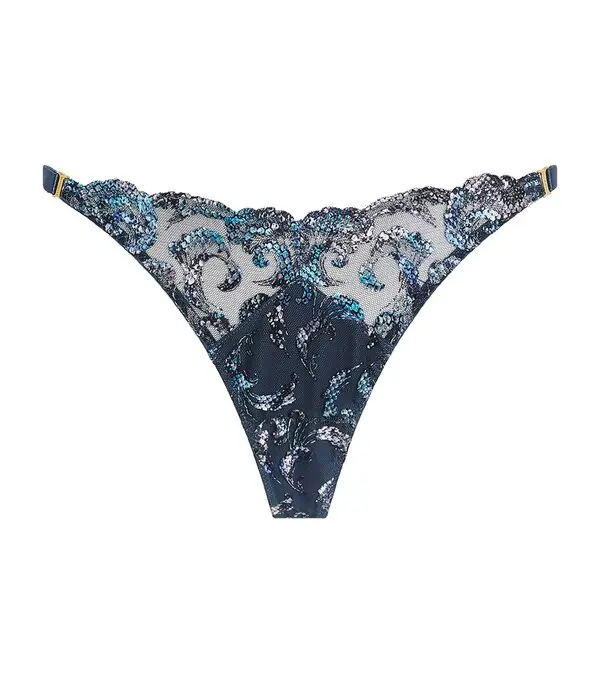 BORDELLE Siren Strap Thong - Blue