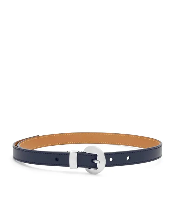 Loewe Leather Pebble Belt - Navy