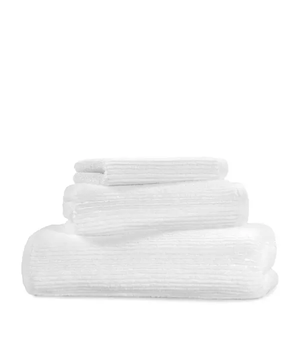 HAMAM Organic Cotton Raya Hand Towel - White