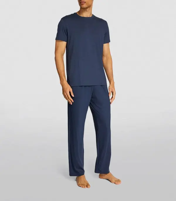 Derek Rose Micro Modal Lounge Trousers - Navy