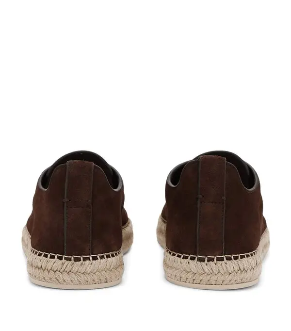 Zegna Suede Triple Stitch Espadrilles