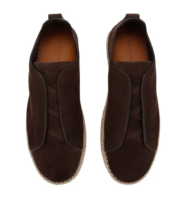 Zegna Suede Triple Stitch Espadrilles