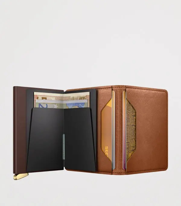 SECRID Embossed Leather Slimwallet - Brown
