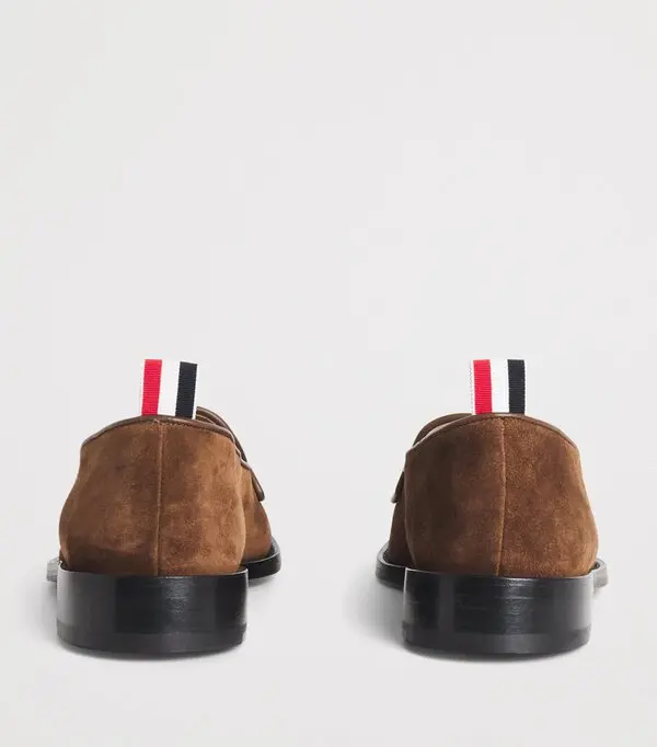 Thom Browne Leather Varsity Penny Loafers - Brown