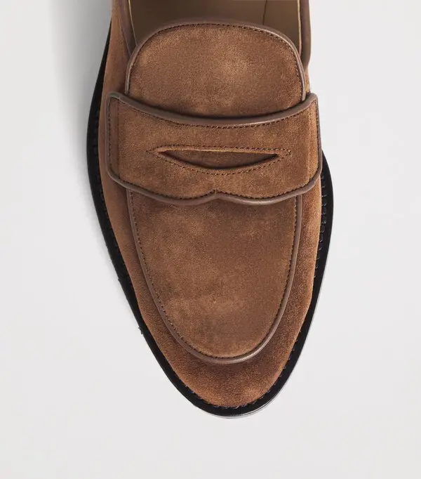 Thom Browne Leather Varsity Penny Loafers - Brown
