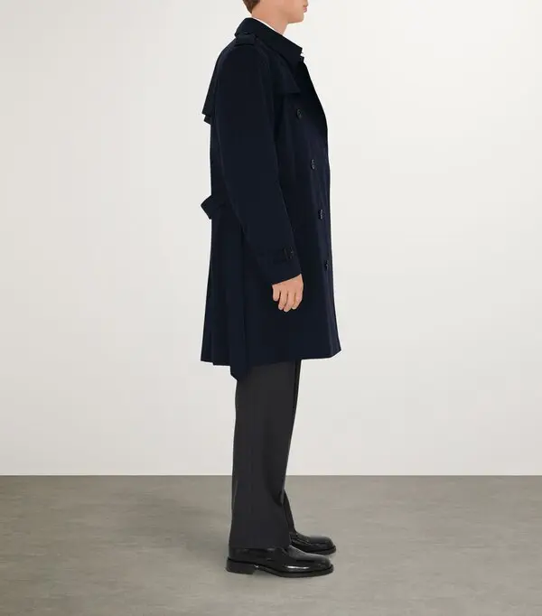 Burberry The Kensington Mid-length Heritage Trench Coat - Blue