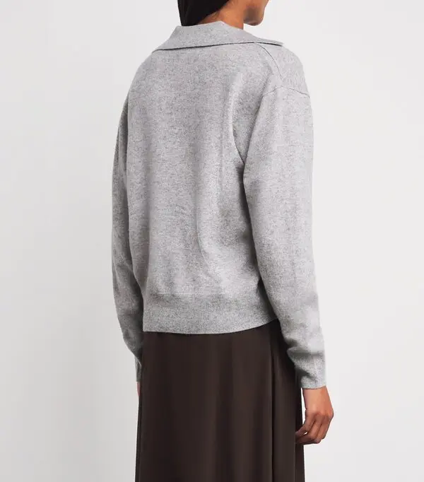 Claudie Pierlot Wool-cashmere Polo Sweater - Grey