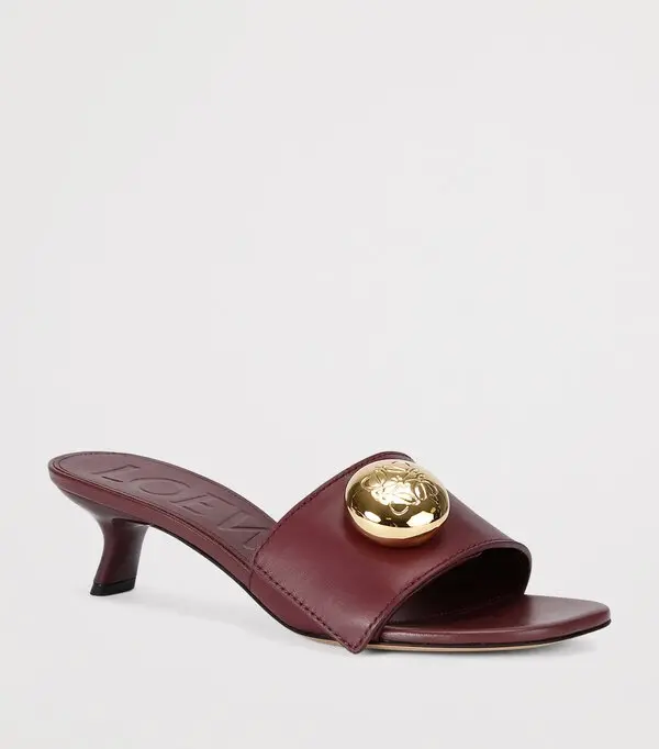 Loewe Leather Pebble Mules