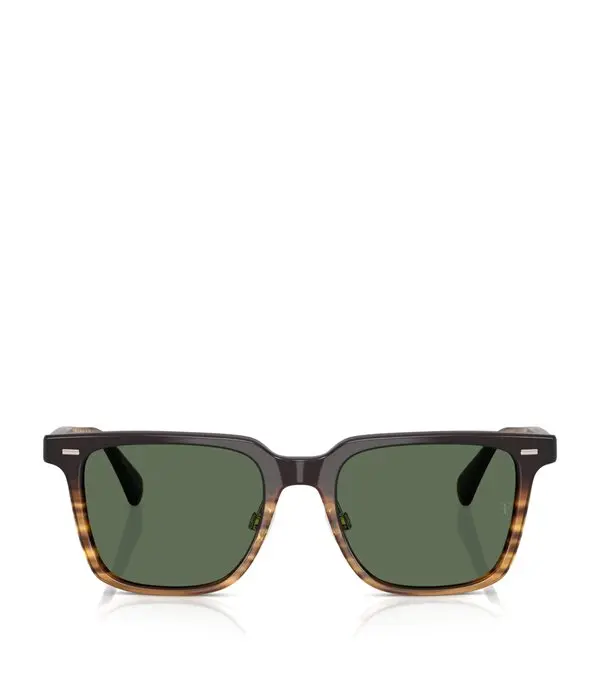 Oliver Spencer Rectangular Sunglasses - Brown