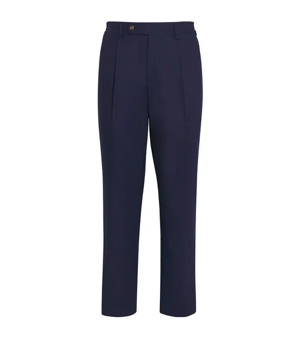 Colombo Worsted Cashmere Pleated Trousers