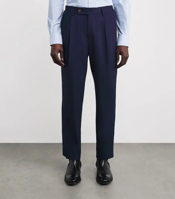 Colombo Worsted Cashmere Pleated Trousers